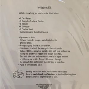 Hallmark | Party Supplies | New Invitations Kit 8 Cards Each | Poshmark